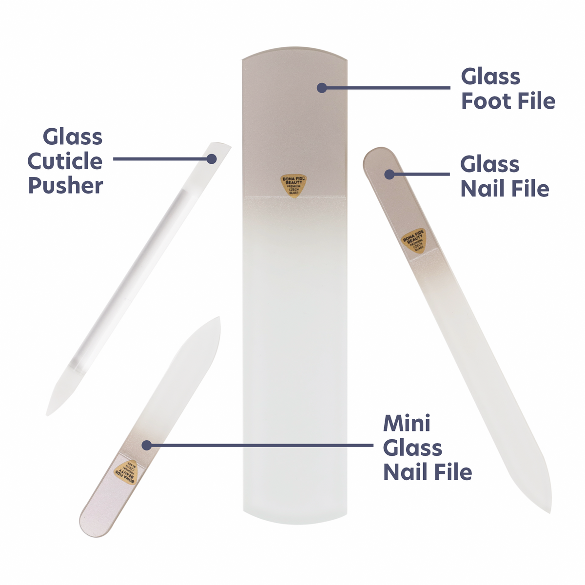 Glass File Gift Set - Gold | Bona Fide Beauty